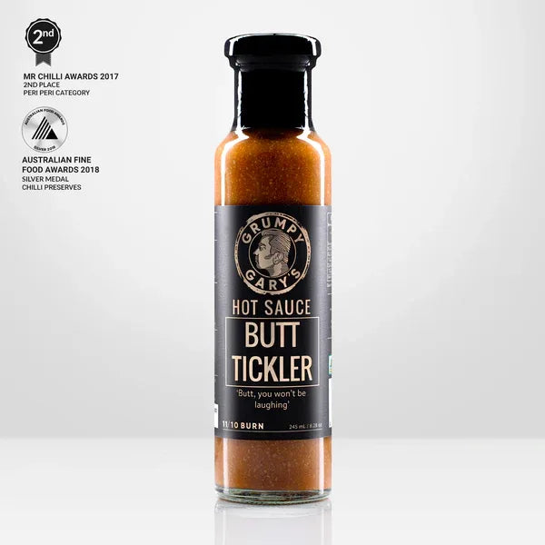 Grumpy Gary Butt Tickler Hot Sauce 245ml | Chile Mojo
