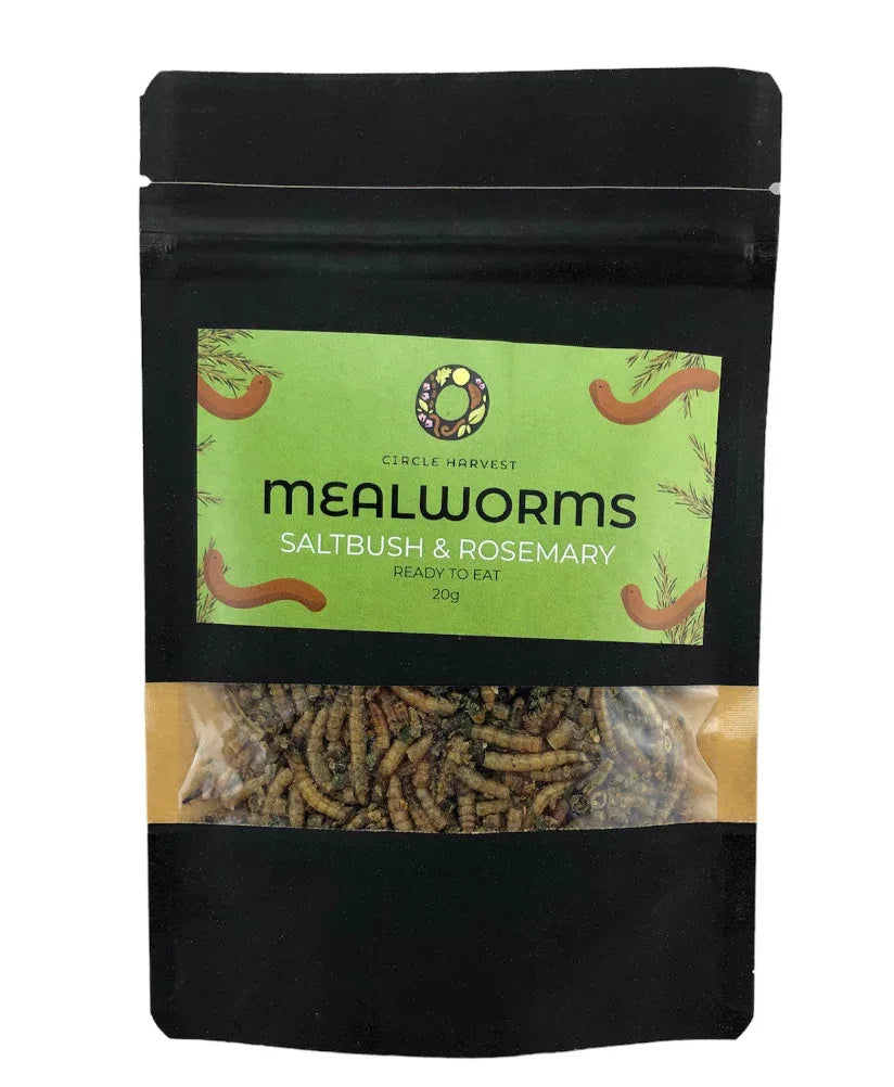 Circle Harvest Mealworm Snacks - Saltbush and Rosemary 20gm - Chile Mojo