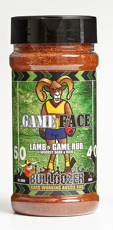 Bulldozer BBQ - Game Face Lamb and Game Rub 190gm – Chile Mojo